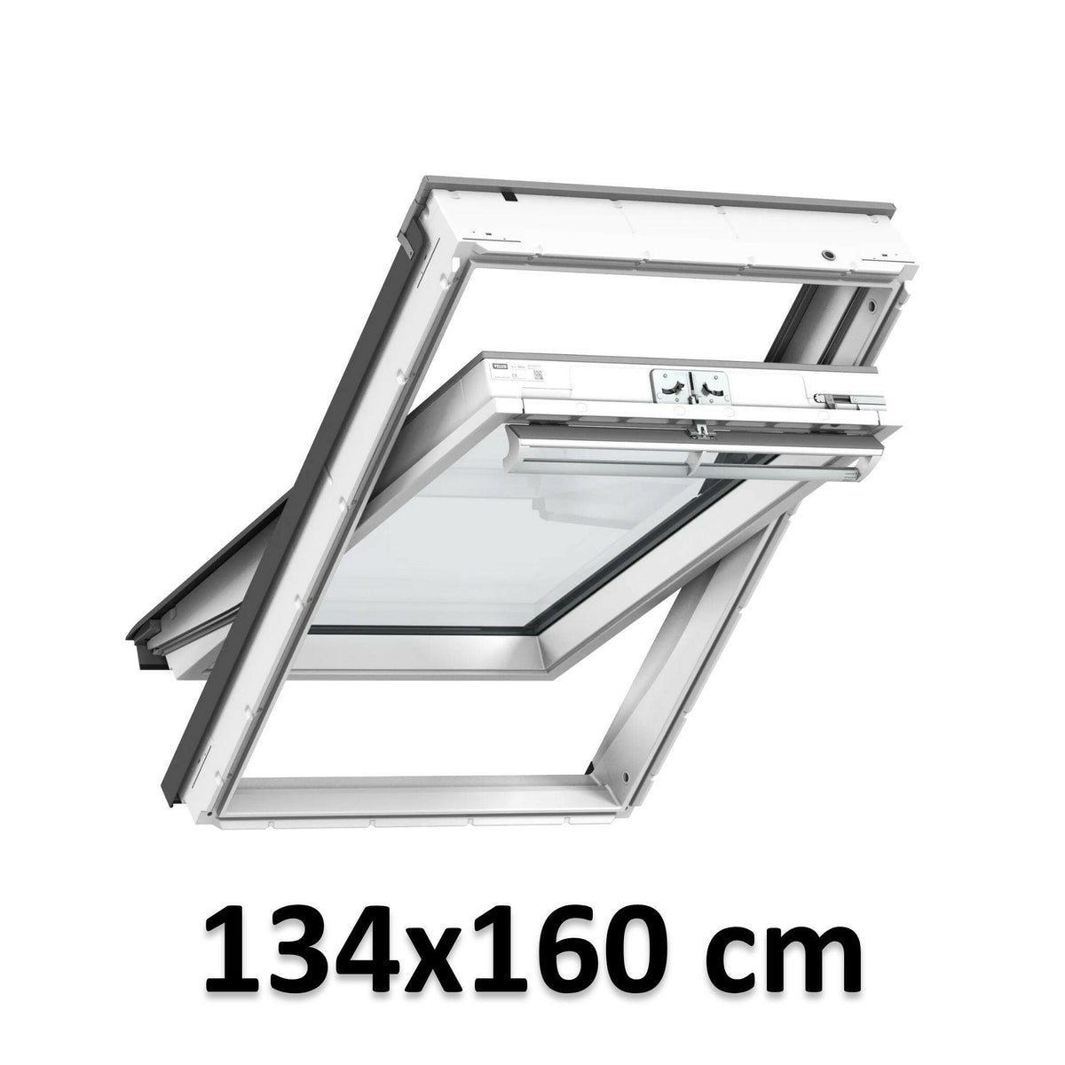 134x160 cm VELUX GGU UK10 0068 Manual Centre-Pivot Roof Window | White ...