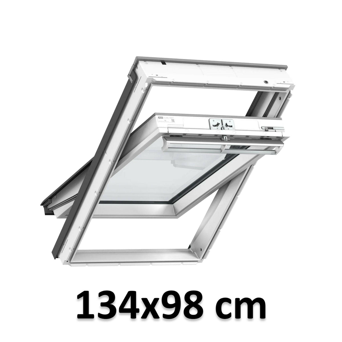 134x98 cm VELUX GGU UK04 0070 Manual Centre-Pivot Roof Window | White ...