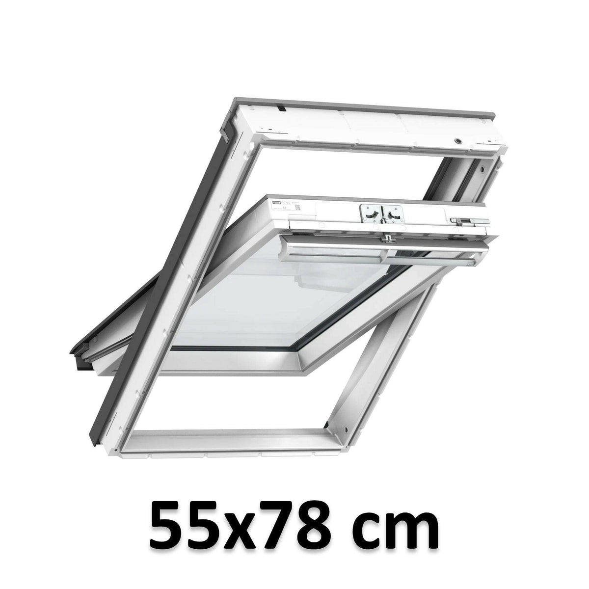 55x78 cm VELUX GGU CK02 0069 Manual Centre-Pivot Roof Window | White P ...