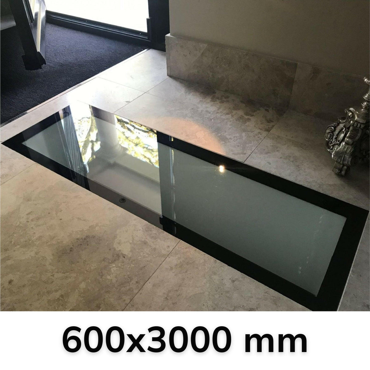 600 x 3000 mm Frameless Walk-on Skylight – Lanterns-Direct
