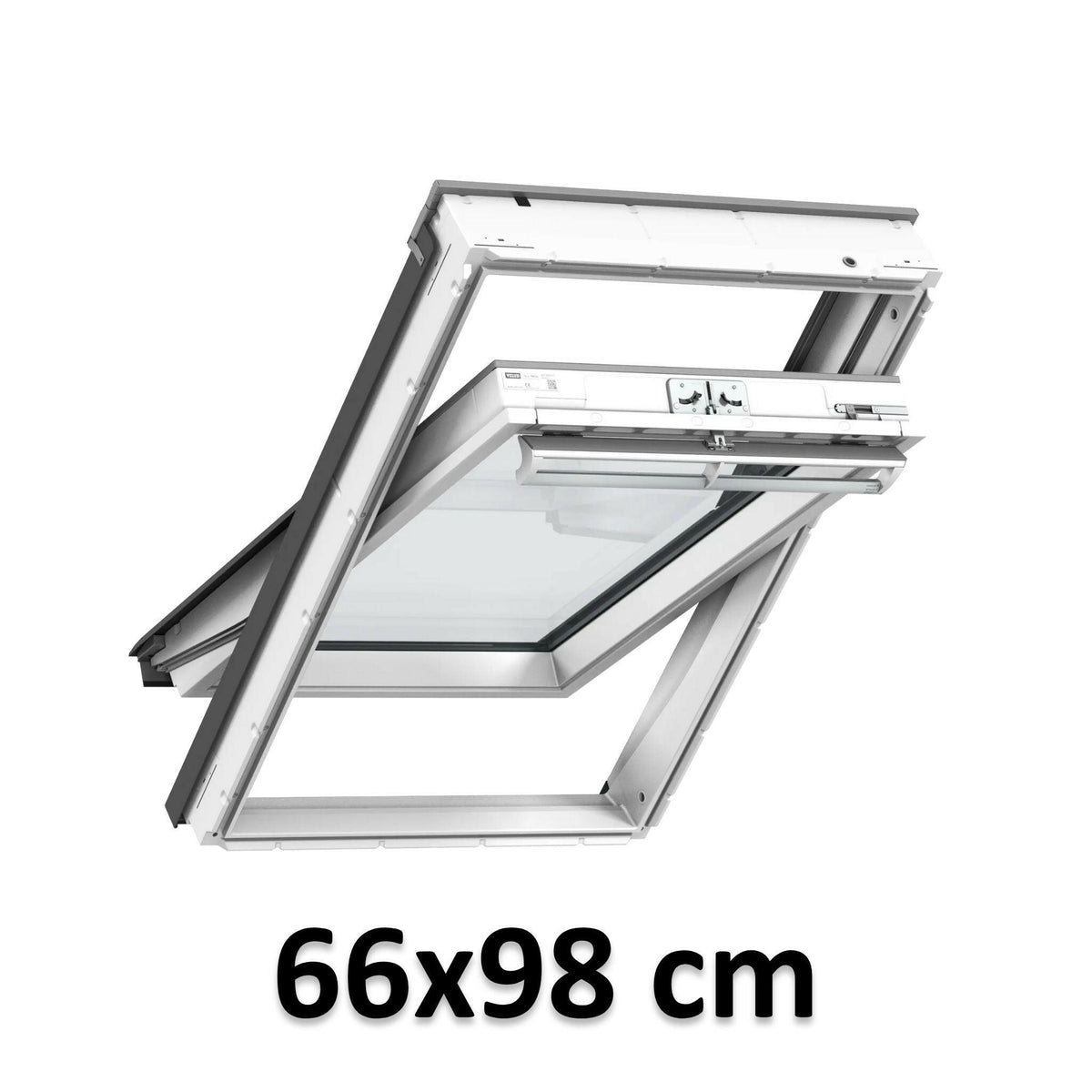 66x98 cm VELUX GGU FK04 0070 Manual Centre-Pivot Roof Window | White P ...