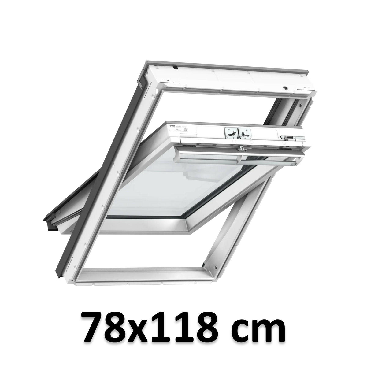 78x118 cm VELUX GGU MK06 0362 Manual Centre-Pivot Roof Window | White ...
