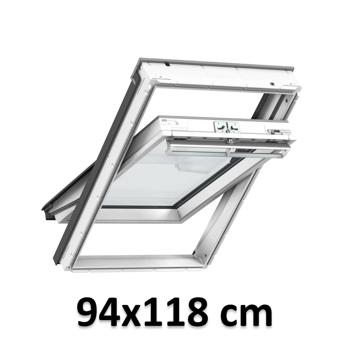94x118 cm VELUX GGU PK06 0068 Manual Centre-Pivot Roof Window | White ...